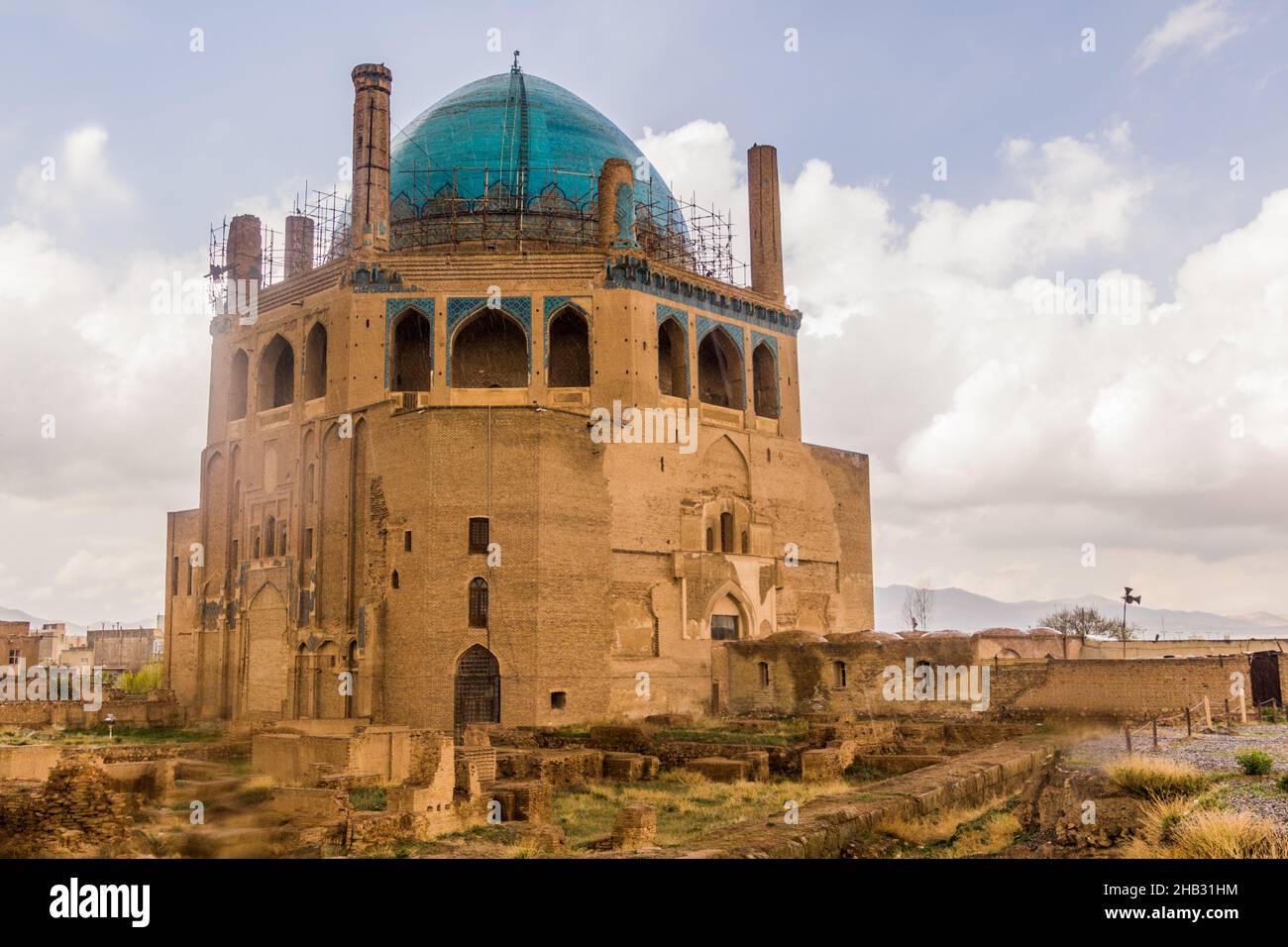 Dome of Soltaniyeh Tomb of Oljeitu in Zanjan province, Iran Stock Photo ...