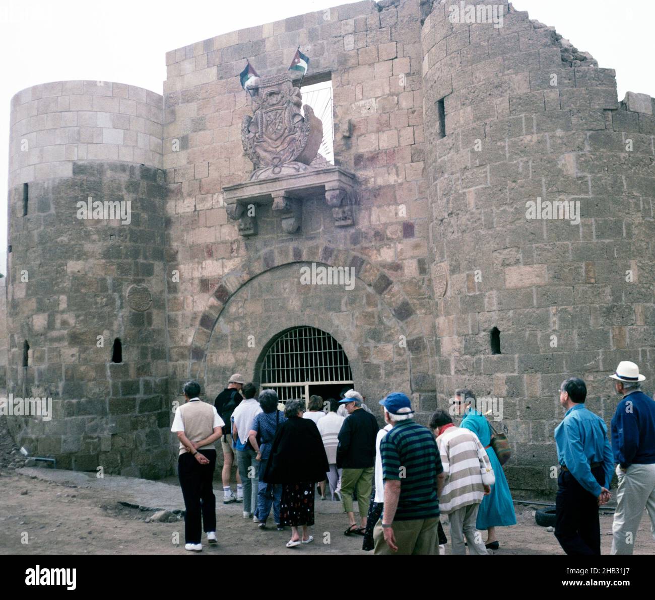 Swan Hellenic tour group visiting Aqaba Castle, Mamluk Castle, Aqaba ...