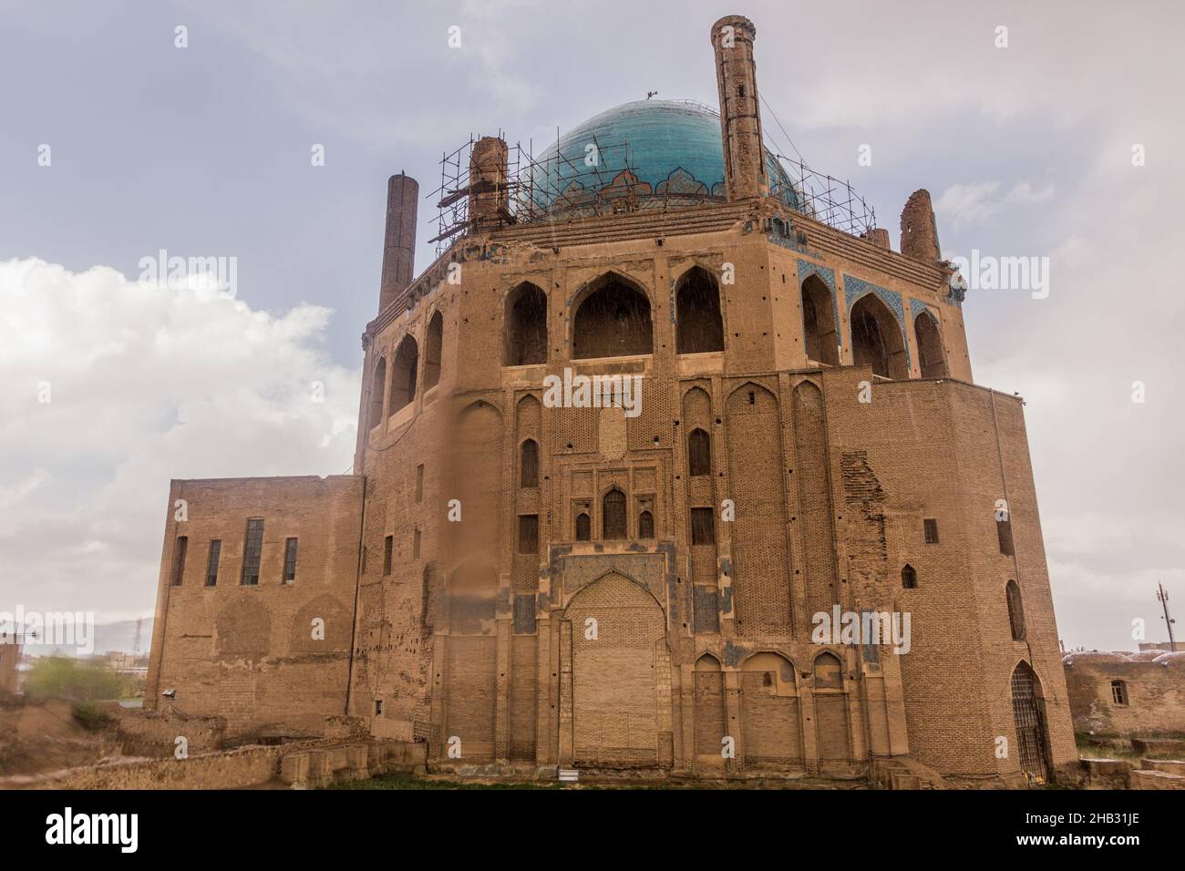 Dome of Soltaniyeh Tomb of Oljeitu in Zanjan province, Iran Stock Photo ...