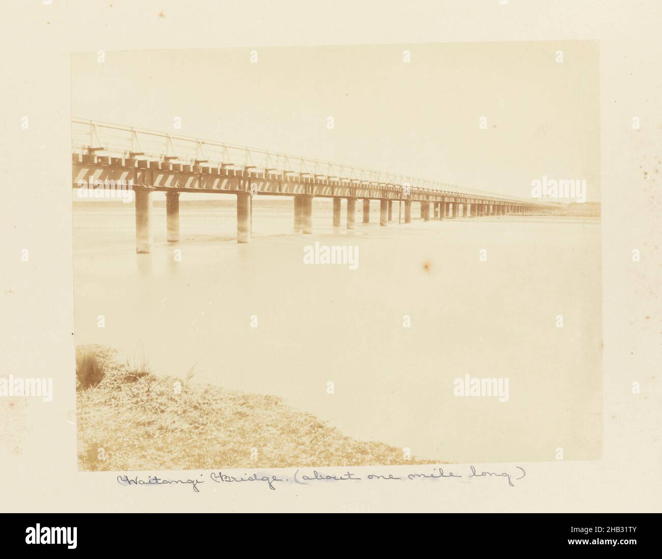 Waitangi Bridge [About one mile long] From the album: New Zealand album ...