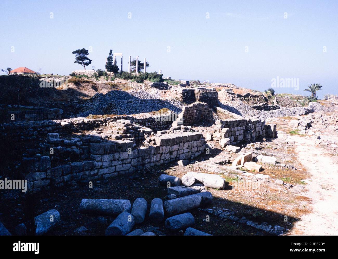 Archaeological site ruins of ancient Byblos, Lebanon 1998 Stock Photo ...