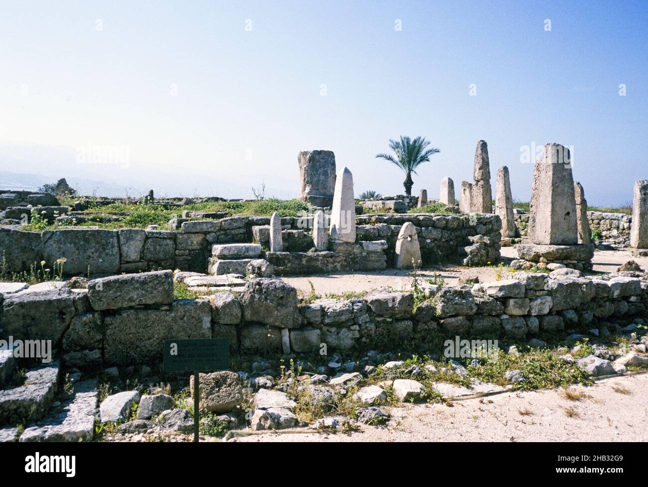 Obelisks at temple site from 1800 BC archaeological site ruins of ...