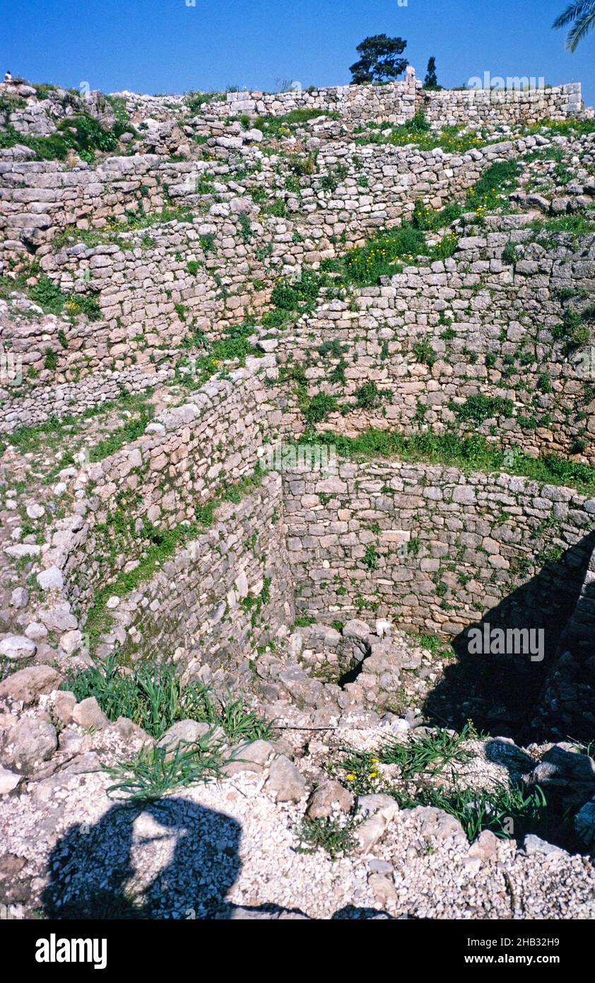 Deep well for water supply at archaeological site ruins of ancient ...