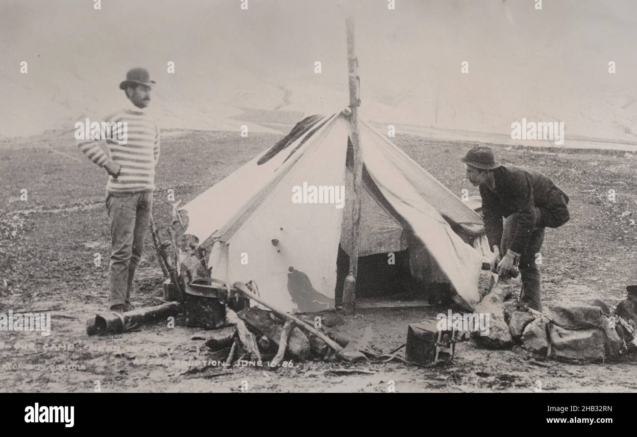 Our Camp', near Te Ariki, after eruption June 10 '86, Burton Brothers ...