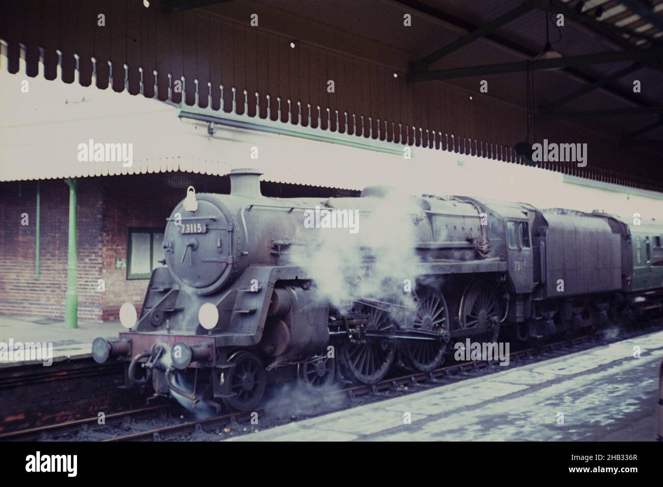 Salisbury railway station, BR standard class steam engine ‘King ...