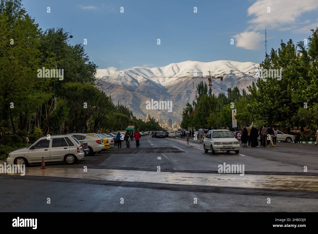 TEHRAN, IRAN - APRIL 14, 2018: Road between Holy Defense Museum and ...