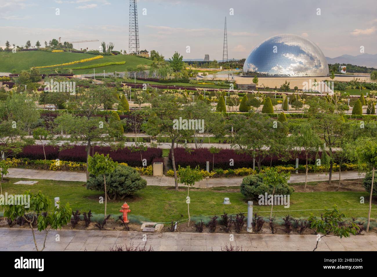TEHRAN, IRAN - APRIL 14, 2018: Park and Holy Defence Panorama Museum in ...