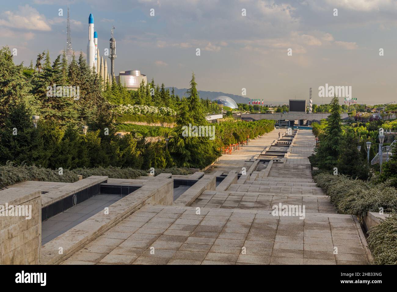 TEHRAN, IRAN - APRIL 14, 2018: Outdoor grounds of the Islamic ...