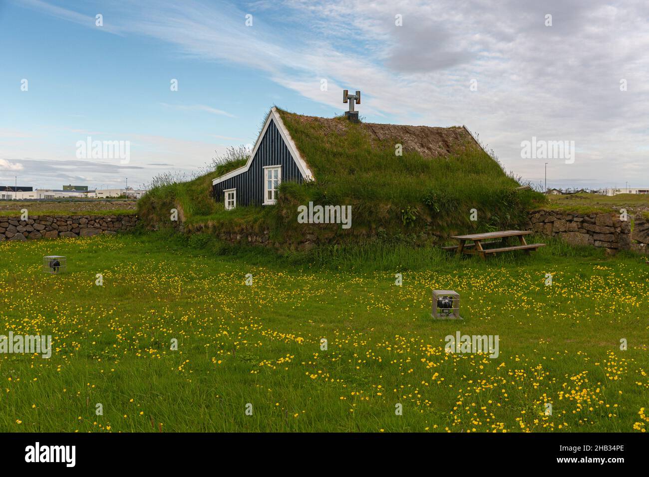 Iceland Viking farm house near the capital of Iceland Stock Photo - Alamy