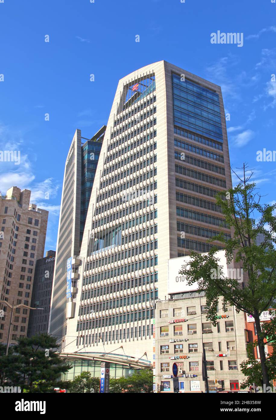 A view of Seoul Central Post Office or Korea Post office building in ...