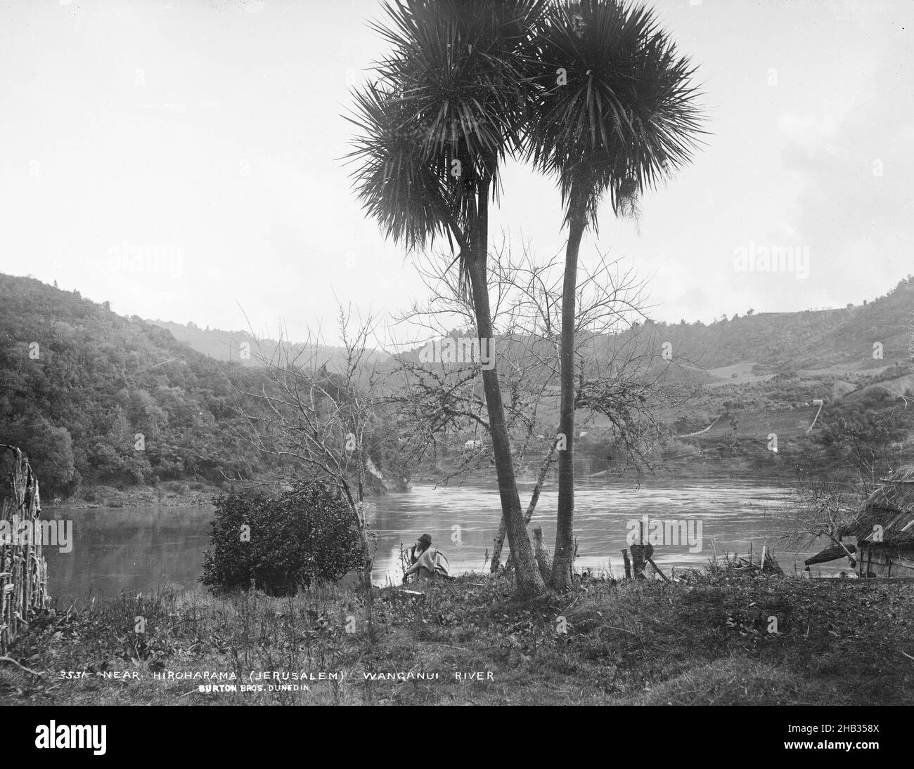 Near Hiroharama (Jerusalem), Wanganui River, Burton Brothers studio ...