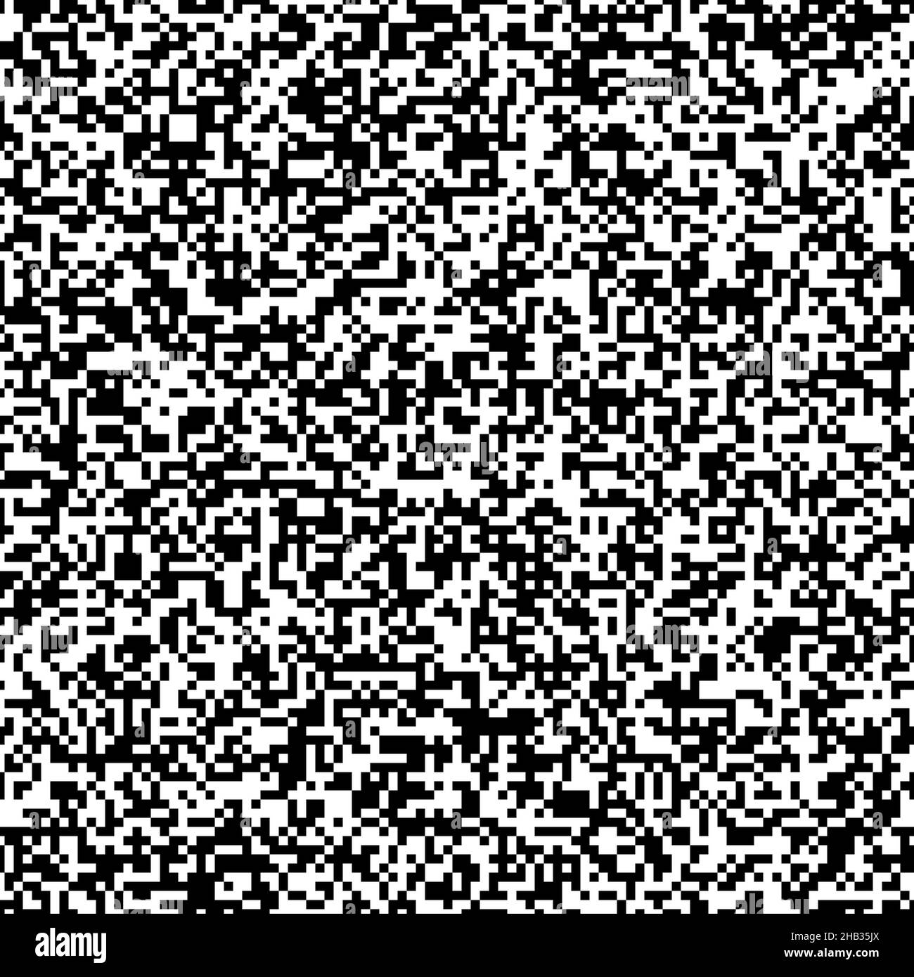 Abstract white to black pixels seamless pattern, monochrome vector ...