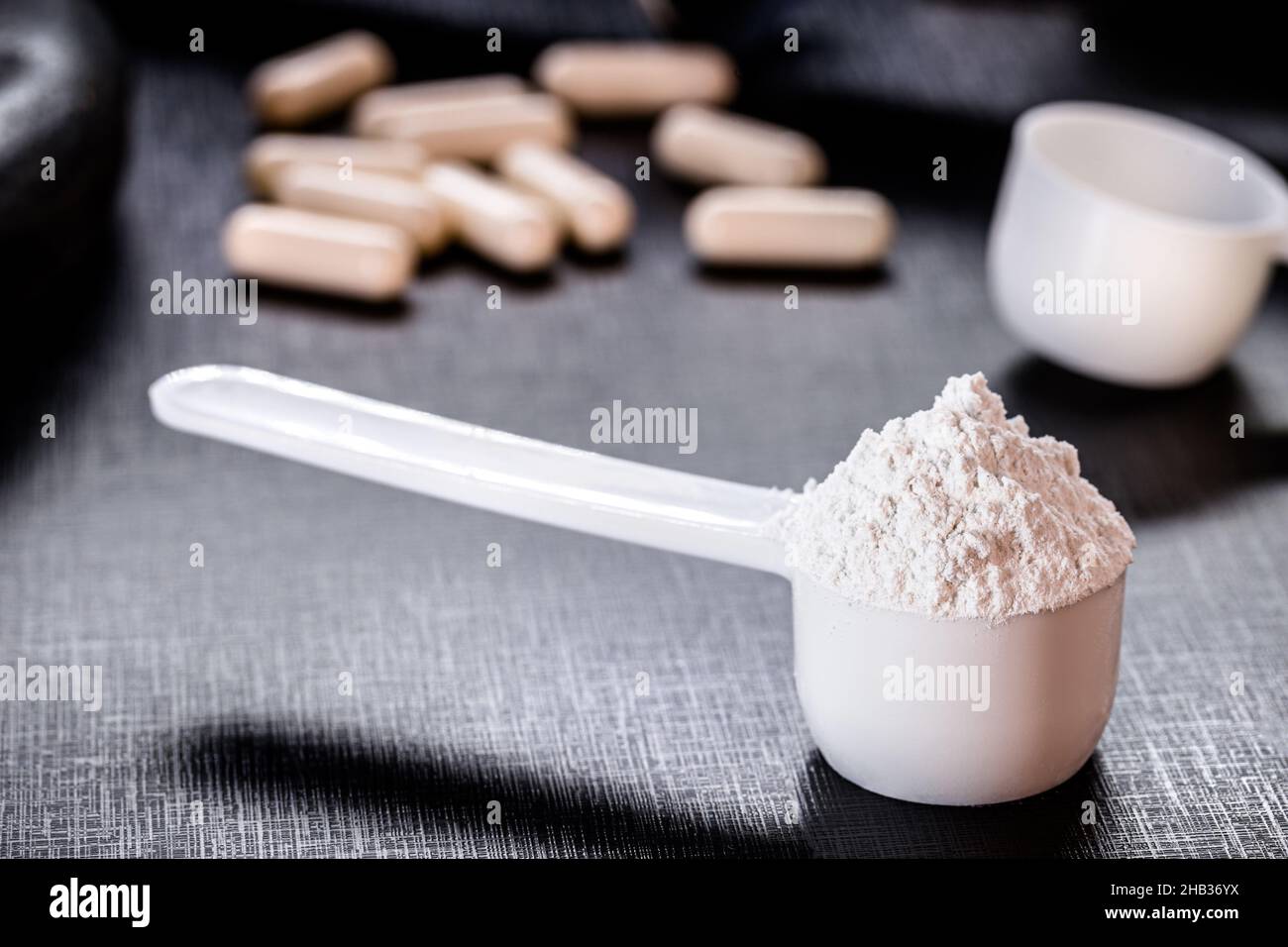 spoon of creatine, recommended supplement to increase strength, power ...