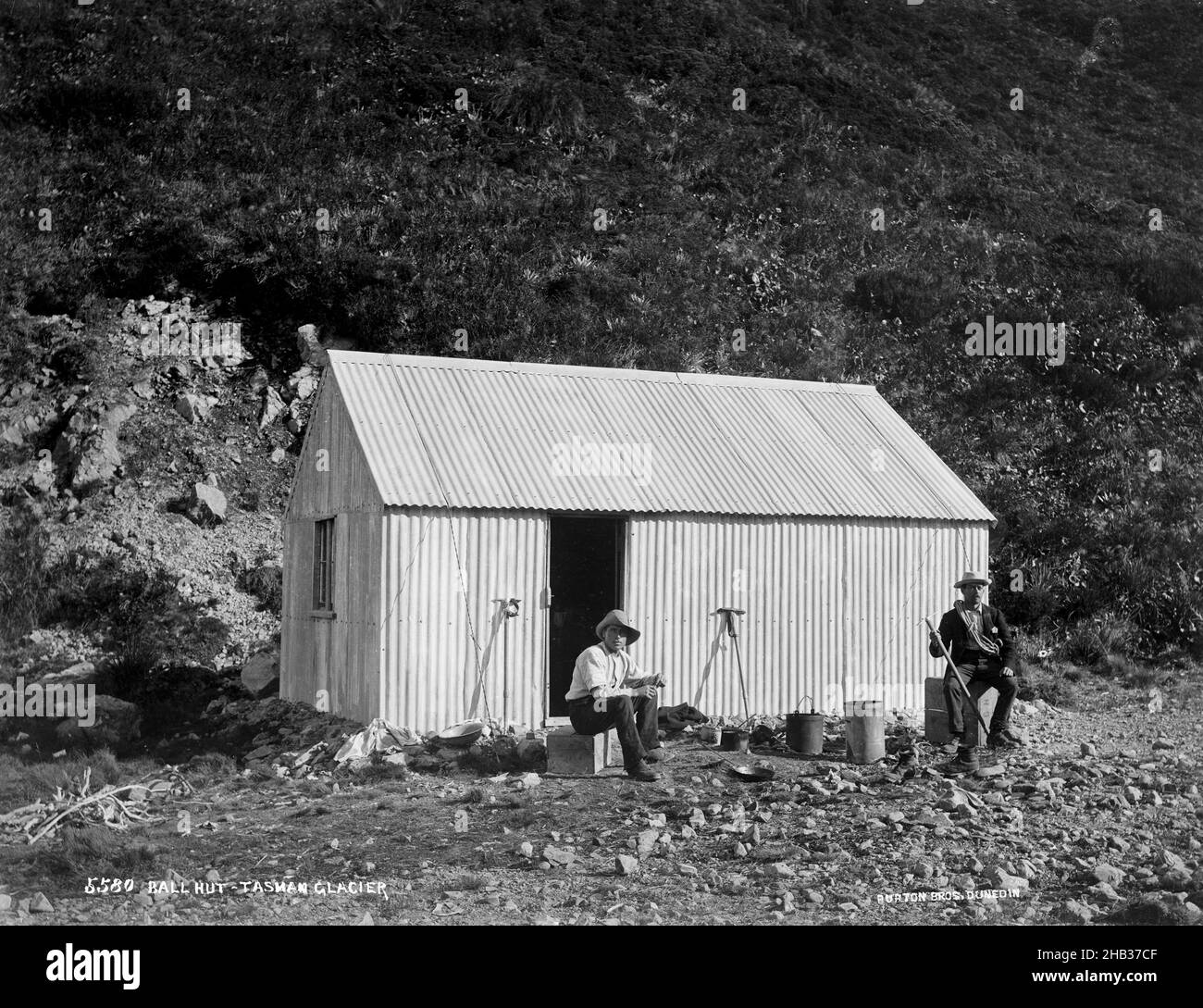 Ball Hut, Tasman Glacier, Burton Brothers studio, photography studio ...