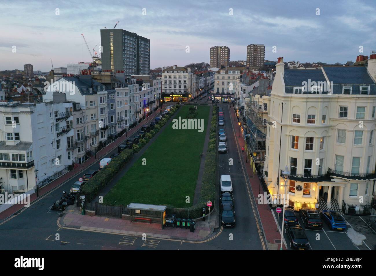 Evening View of Brighton and hove from above Stock Photo - Alamy
