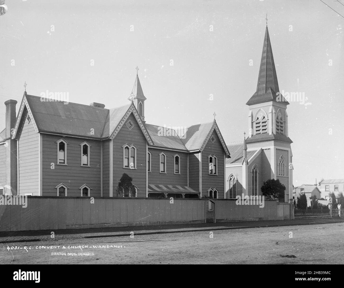 Roman Catholic Convent and Church, Wanganui, Burton Brothers studio ...
