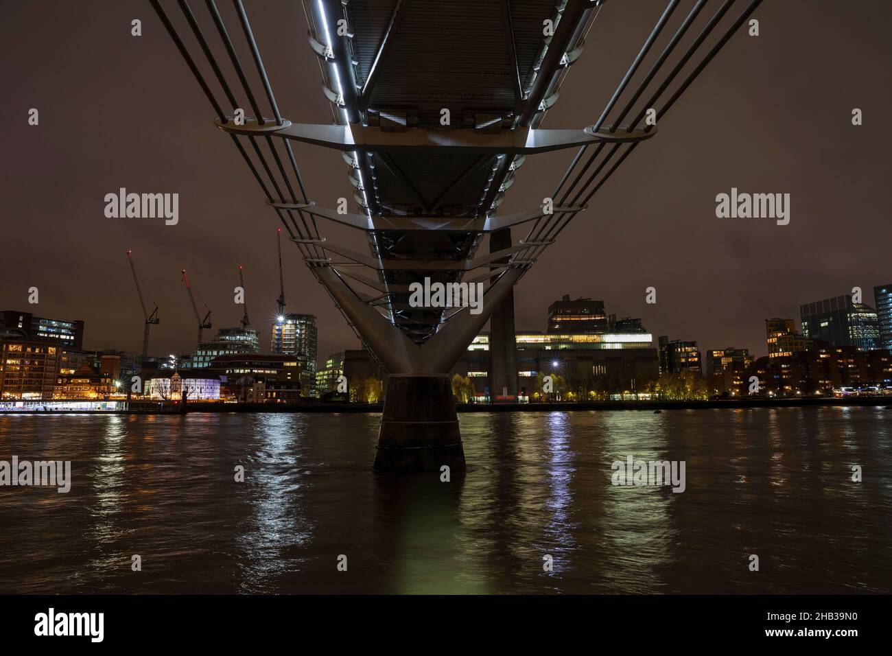 London Millennium Footbridge (detail), London, England Stock Photo - Alamy
