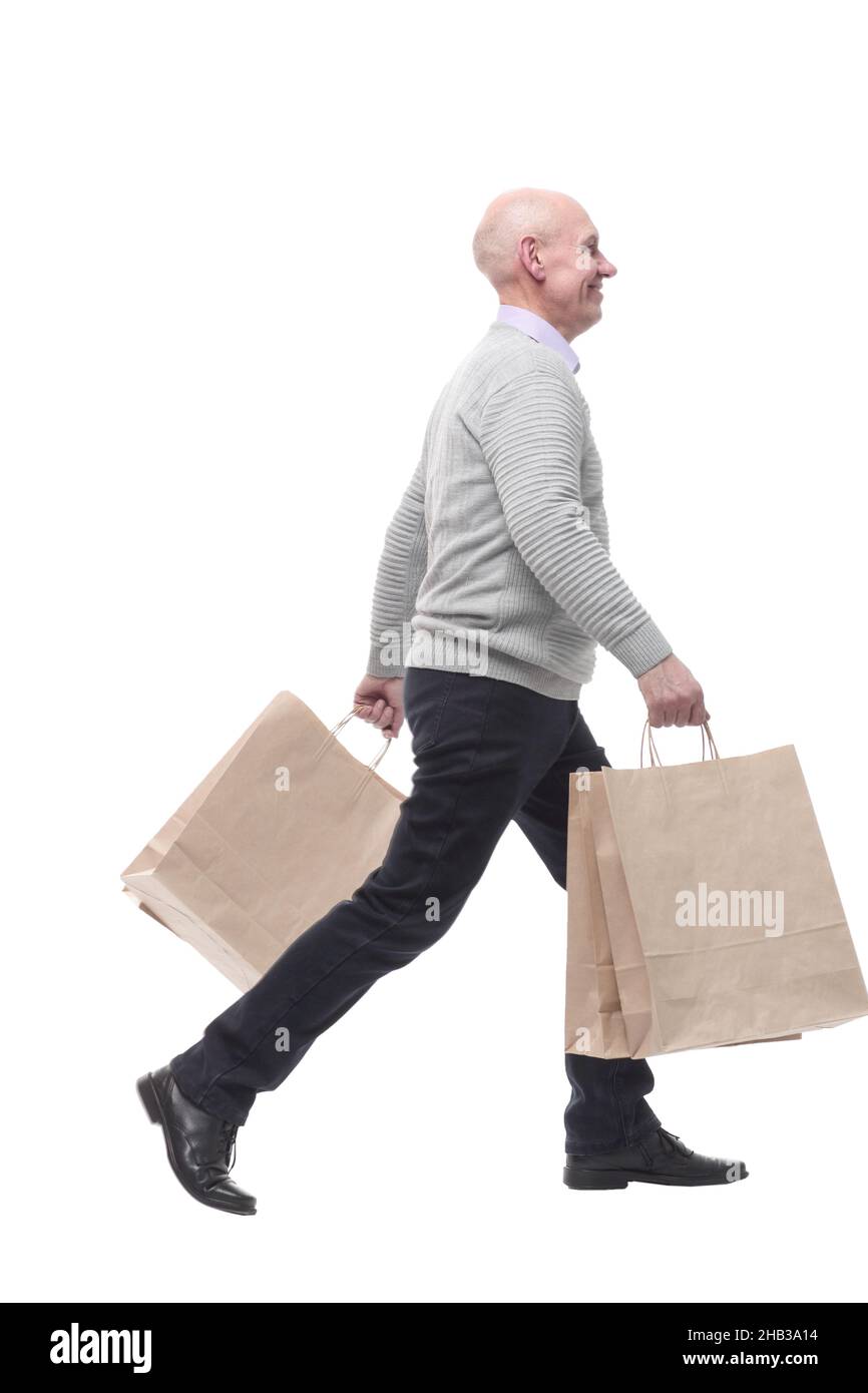 Handsome man shopping in store Cut Out Stock Images & Pictures - Alamy