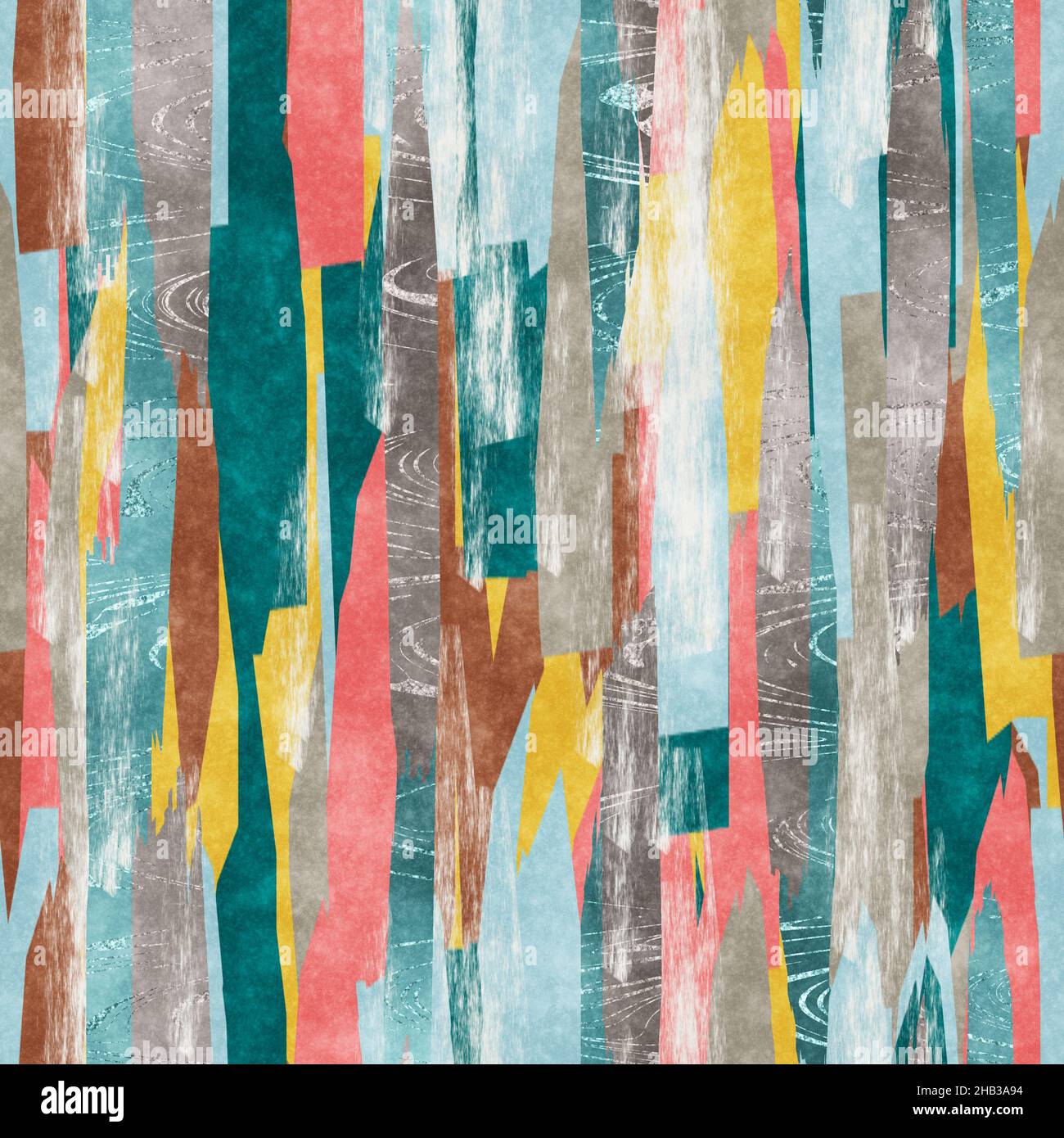 Seamless paper strip collage surface pattern design for print Stock ...