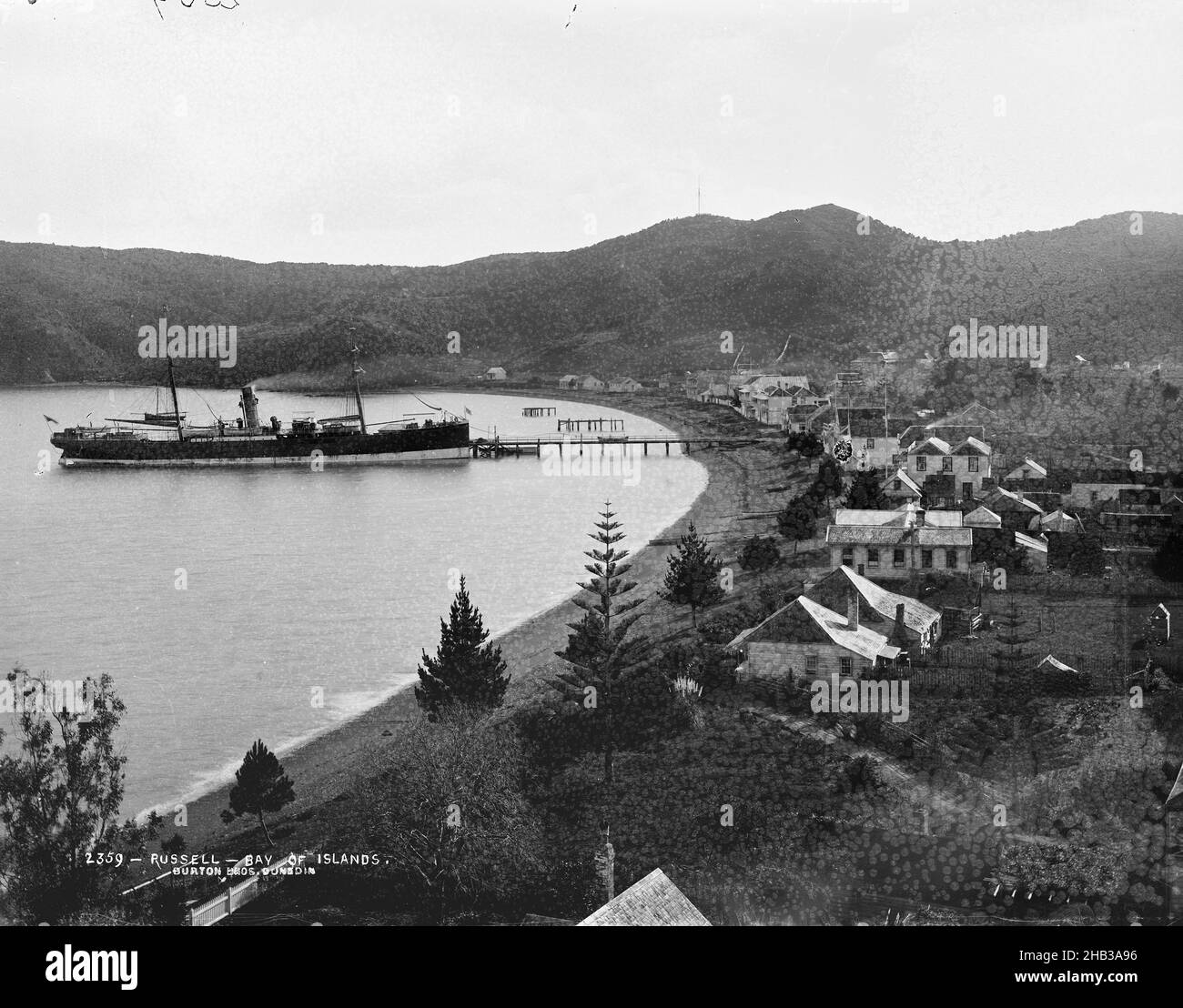 View from hill bay Black and White Stock Photos & Images - Alamy