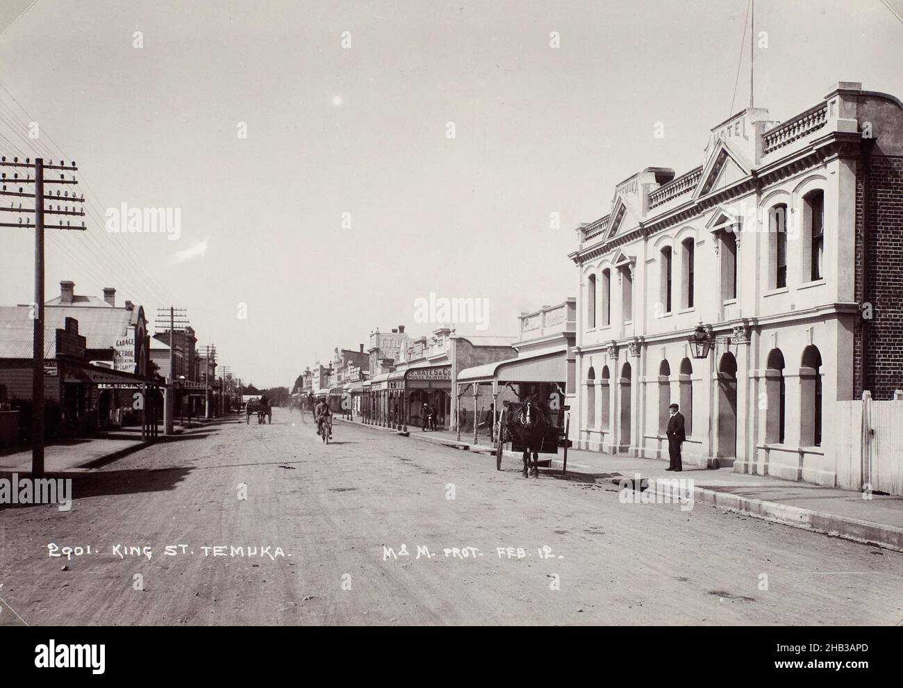 King Street, Temuka, Muir & Moodie studio, 1912, Temuka Stock Photo - Alamy