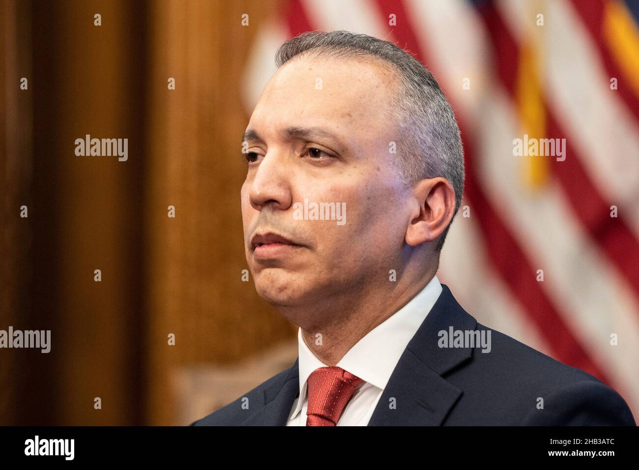 Louis Molina speaks during Mayor-elect Eric Adams announcement on his ...