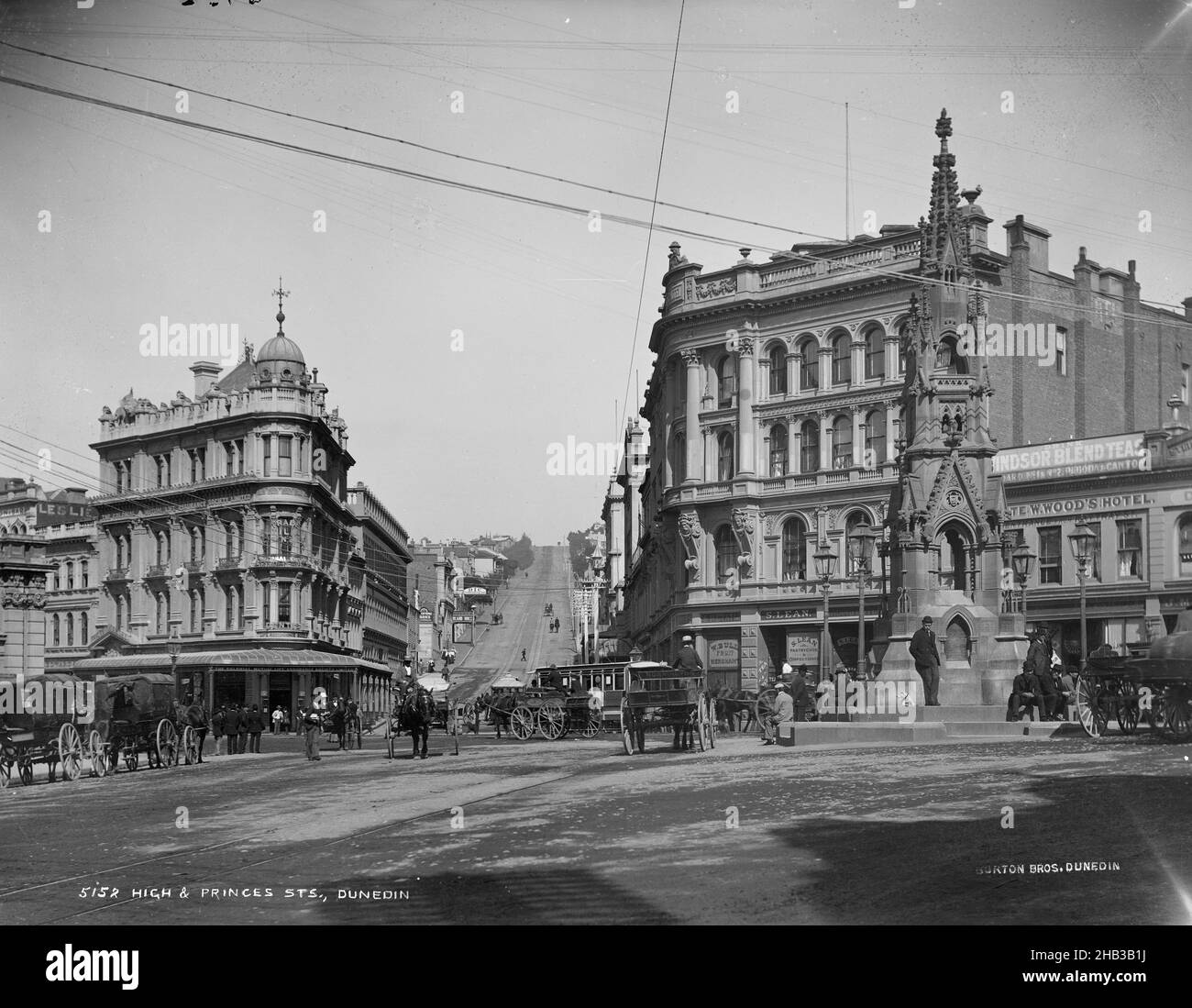 High and Princes Streets, Dunedin, Burton Brothers studio, photography ...