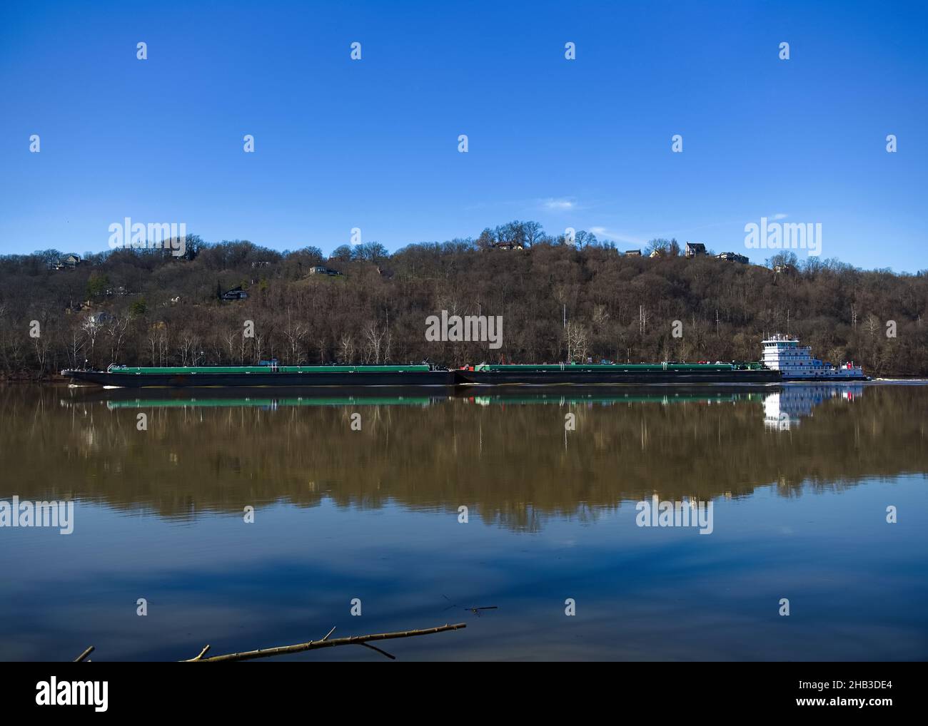 River Barge On Ohio River High Resolution Stock Photography and Images ...