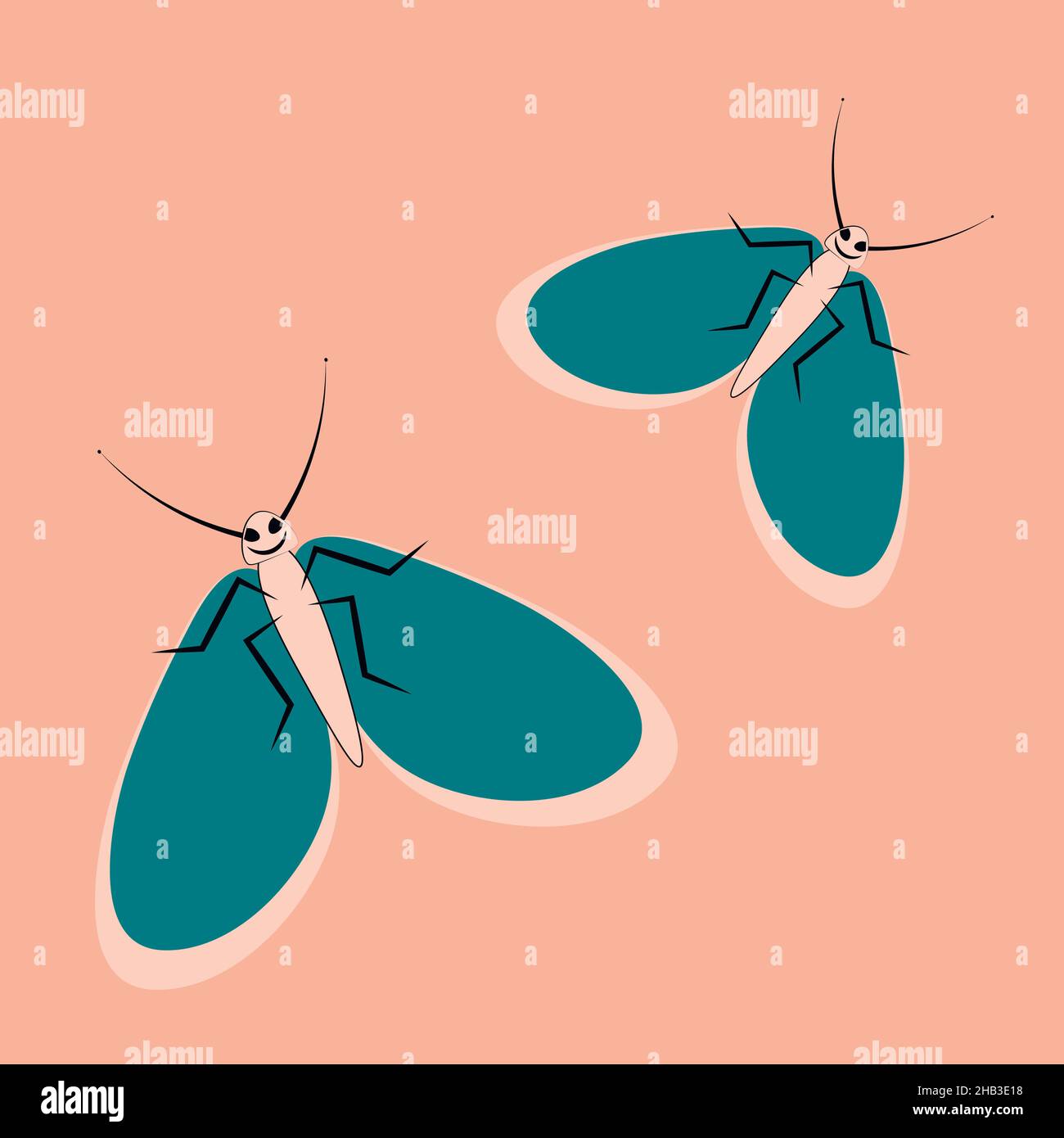 Seamless Pattern - Illustration on a square background - a pair of ...