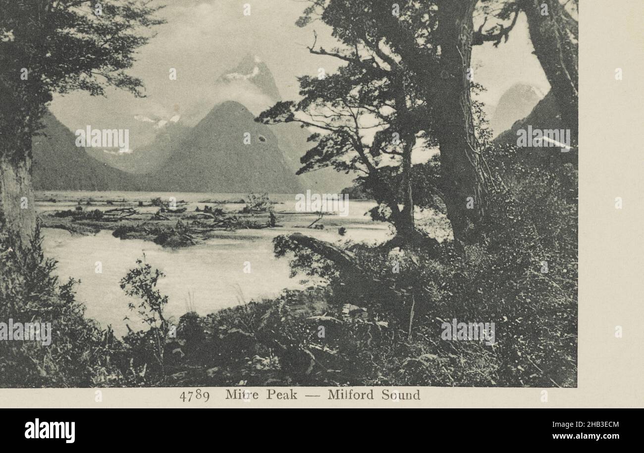 Mitre Peak, Milford Sound, Muir & Moodie studio, 1900-1910, Milford ...