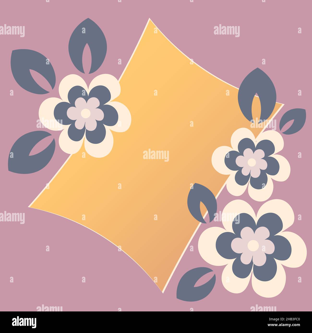 Illustration on a square background - a stylized postcard or banner for ...