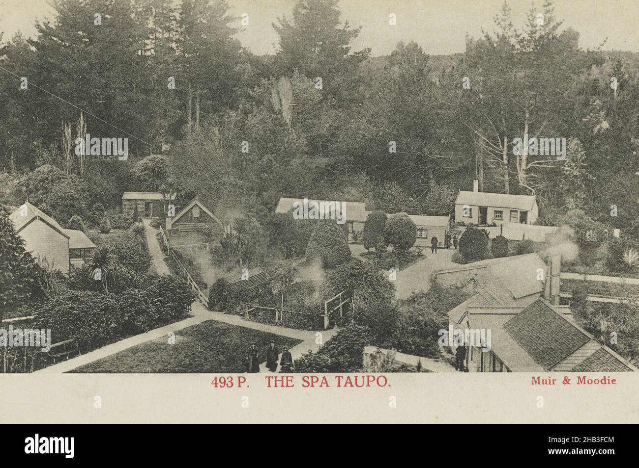The Spa, Taupo, New Zealand, Muir & Moodie studio, 1905, Taupo Stock ...