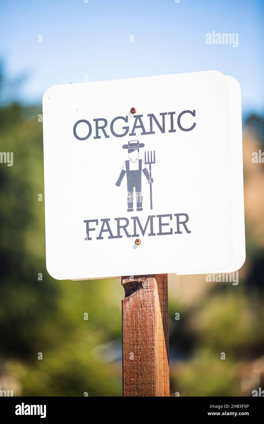 farmer sign, Folded Hills Farmstead, Santa Ynez Valley, California ...