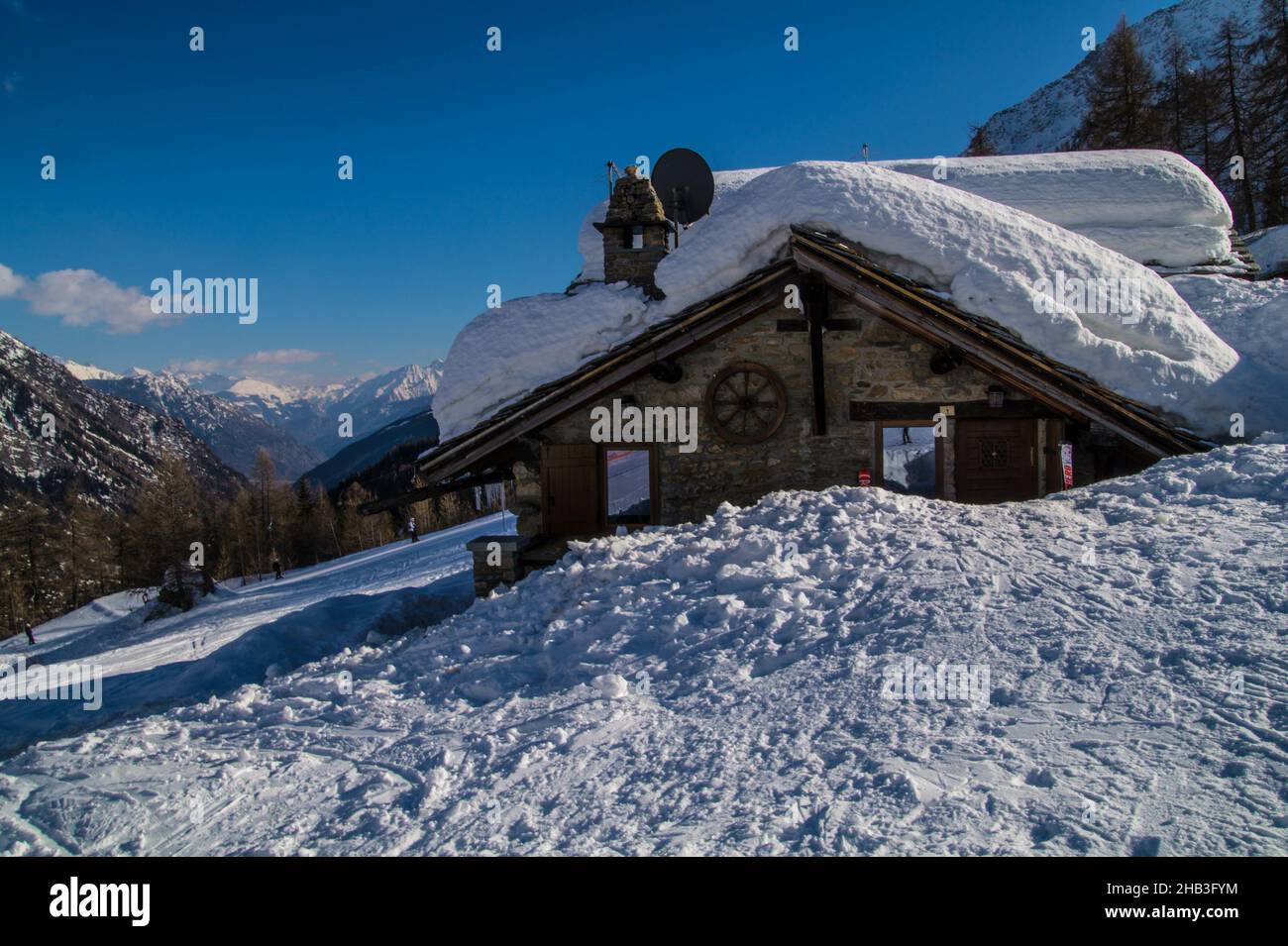 Beautiful winter landscape in the French Alps Stock Photo - Alamy