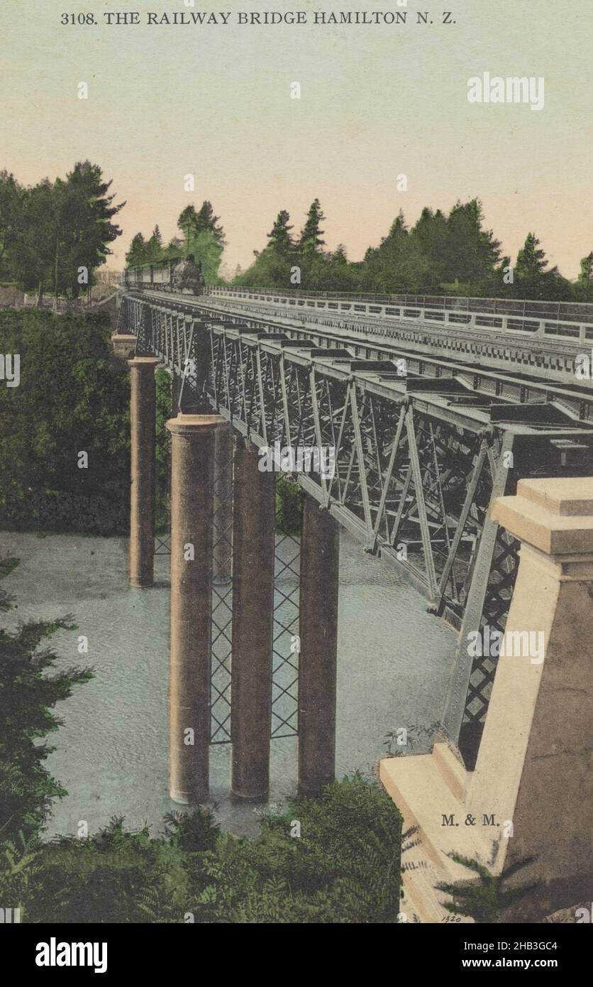 The Railway Bridge, Hamilton, New Zealand, Muir & Moodie studio, 1904 ...