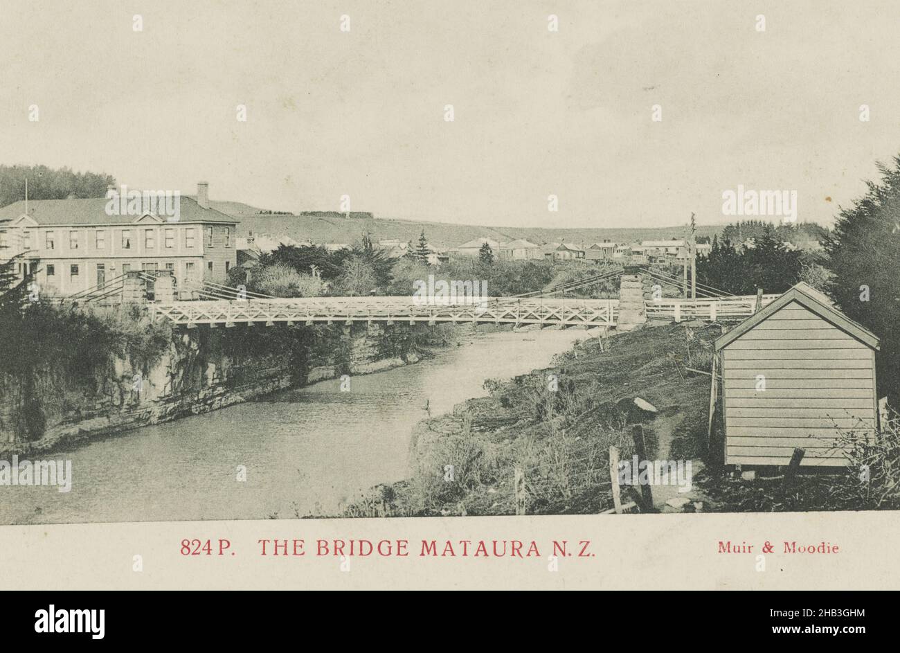 The Bridge, Mataura, New Zealand, Muir & Moodie studio, 1905, Mataura ...