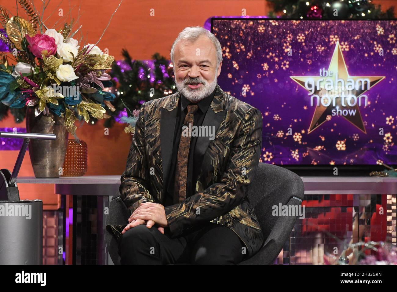 EDITORIAL USE ONLY Host Graham Norton during the filming for the Graham ...
