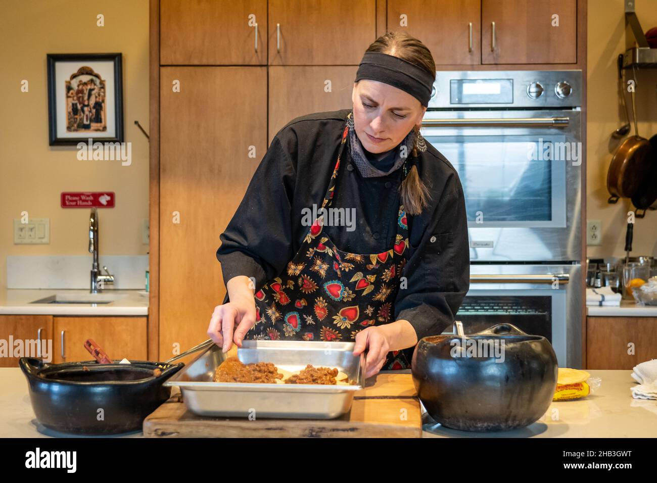 Cooking Instructor prepares Southwest Brunch at Santa Fe School of ...