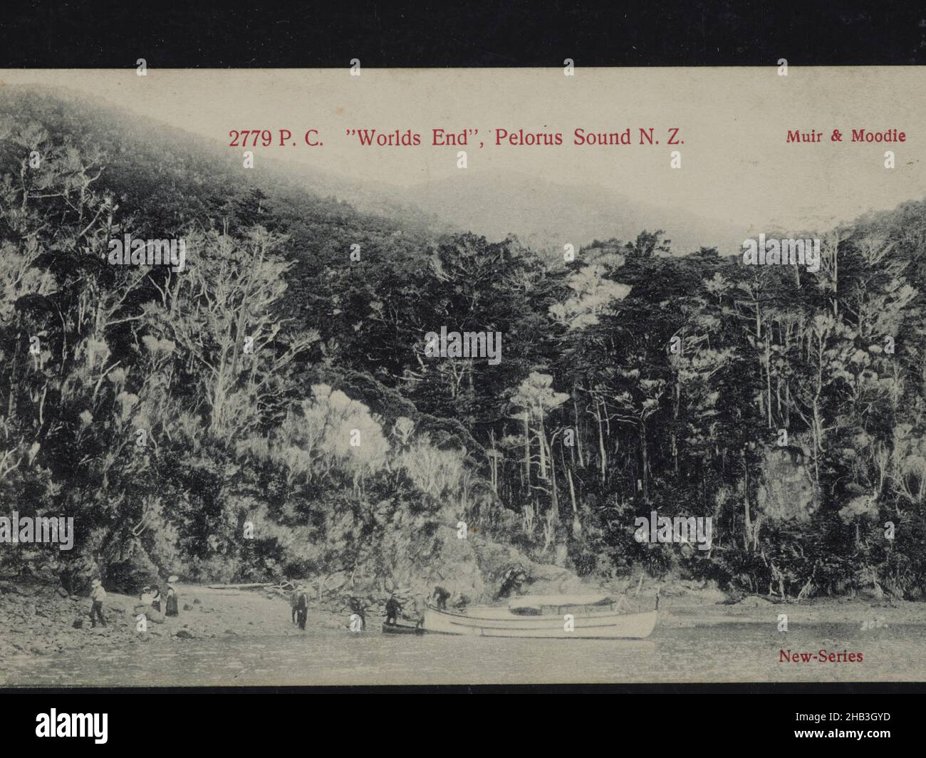 World's End, Pelorus Sound, New Zealand, Muir & Moodie studio, 1906 ...