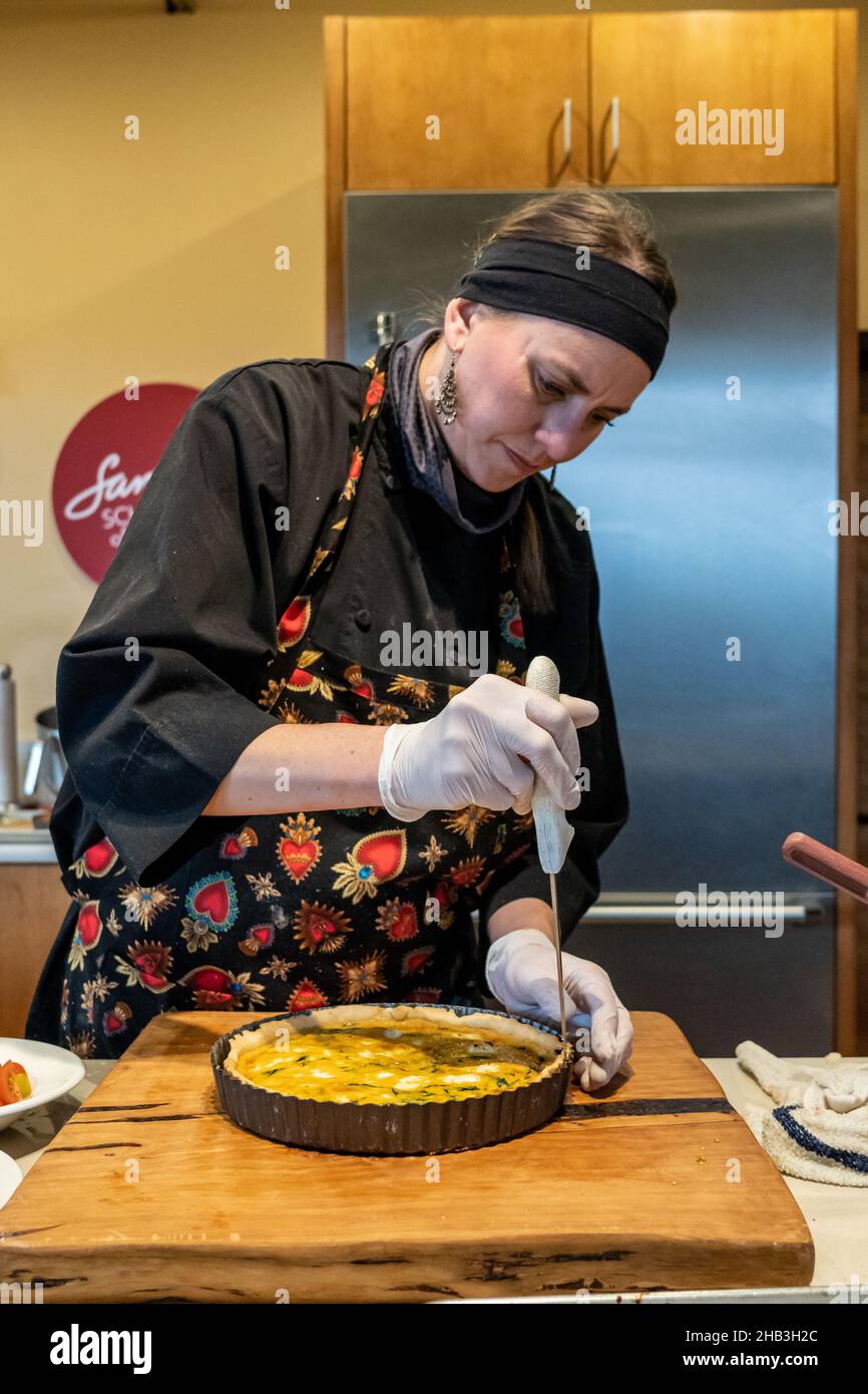 Cooking Instructor prepares Southwest Brunch at Santa Fe School of ...