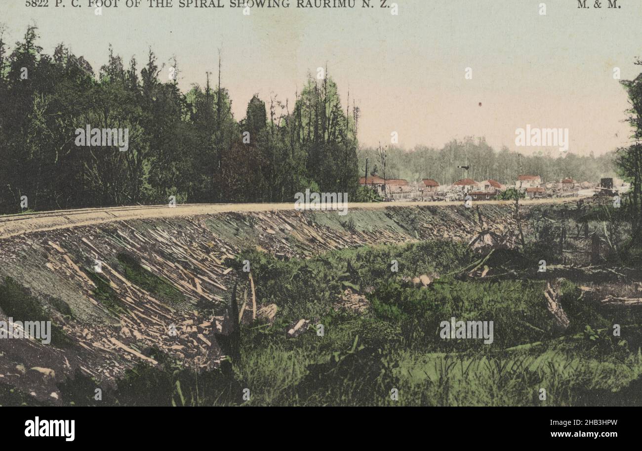 Foot of the Spiral showing Raurimu, Muir & Moodie studio, 1909, Raurimu ...