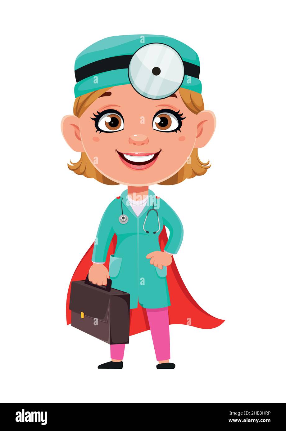 White Femal Cartoon Doctor
