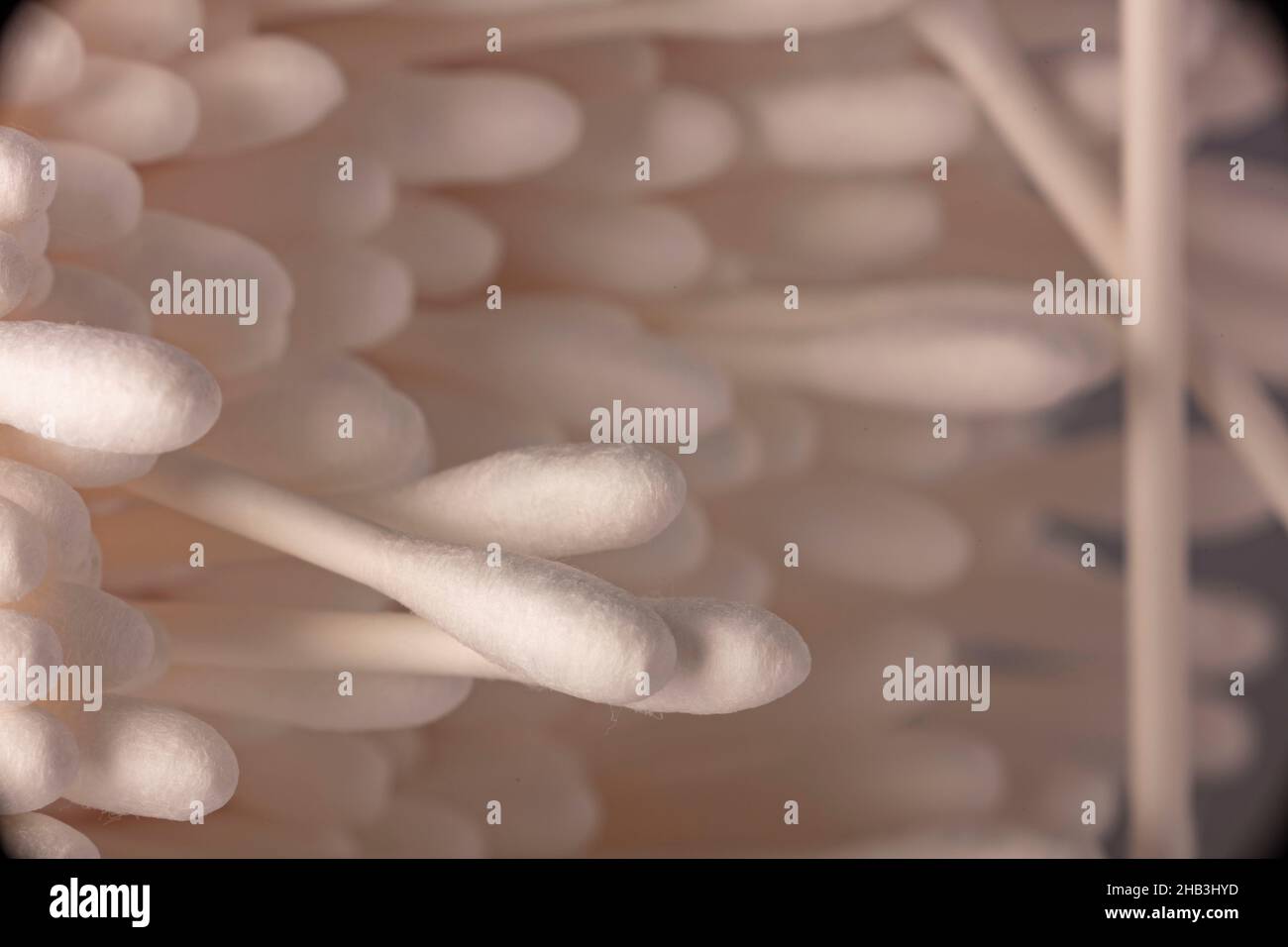 Macro still-life of Cotton swabs, cotton buds Stock Photo - Alamy