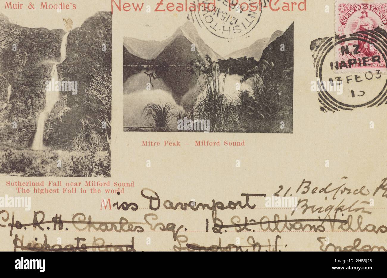 The Sutherland Fall, Highest Fall in the World and Mitre Peak, Milford ...