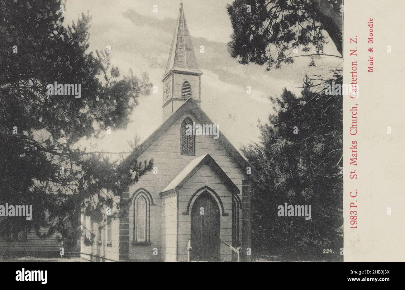 St Marks Church, Carterton, New Zealand, Muir & Moodie studio, 1904 ...