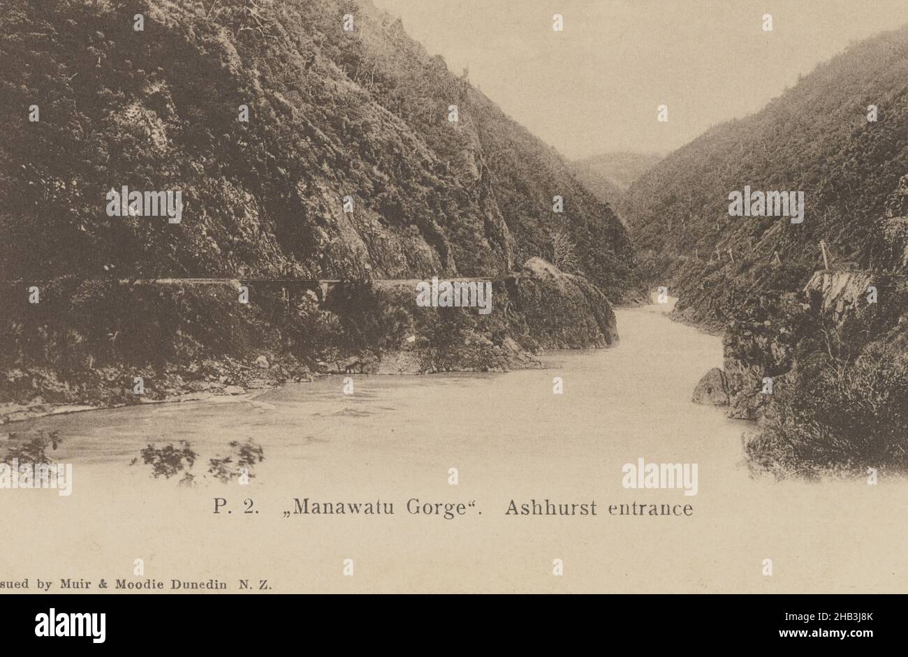 Manawatu Gorge, Ashhurst entrance, Muir & Moodie studio, 1900-1903 ...