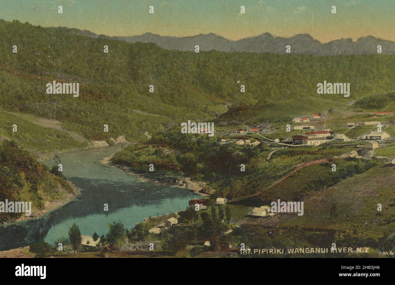 Pipiriki, Wanganui River, New Zealand, Muir & Moodie studio, 1905 ...