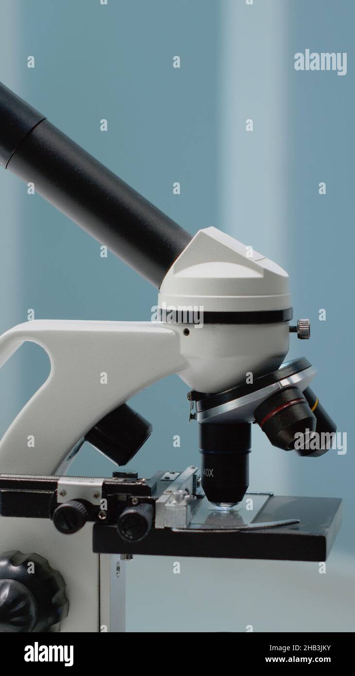 Scientific microscope in professional research laboratory on desk ...