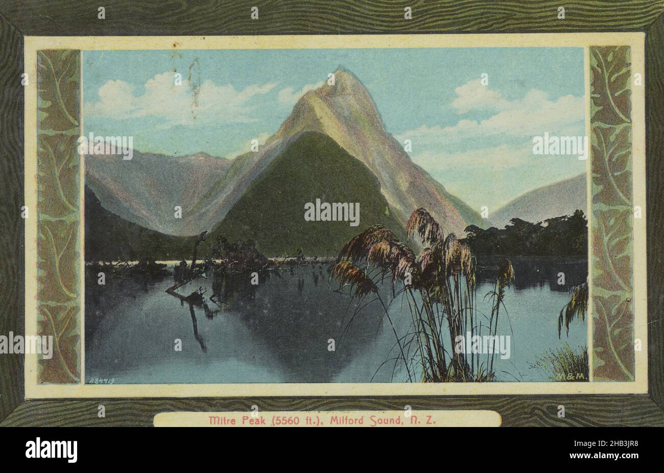 Mitre Peak, 5560 feet, Milford Sound, New Zealand, Muir & Moodie studio ...