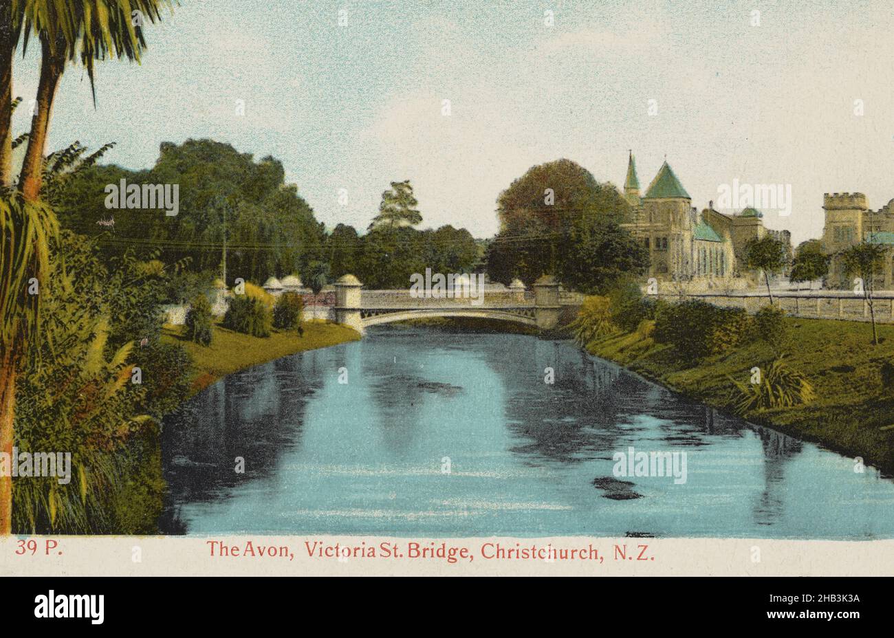 The Avon, Victoria Street Bridge, Christchurch, New Zealand, Muir ...